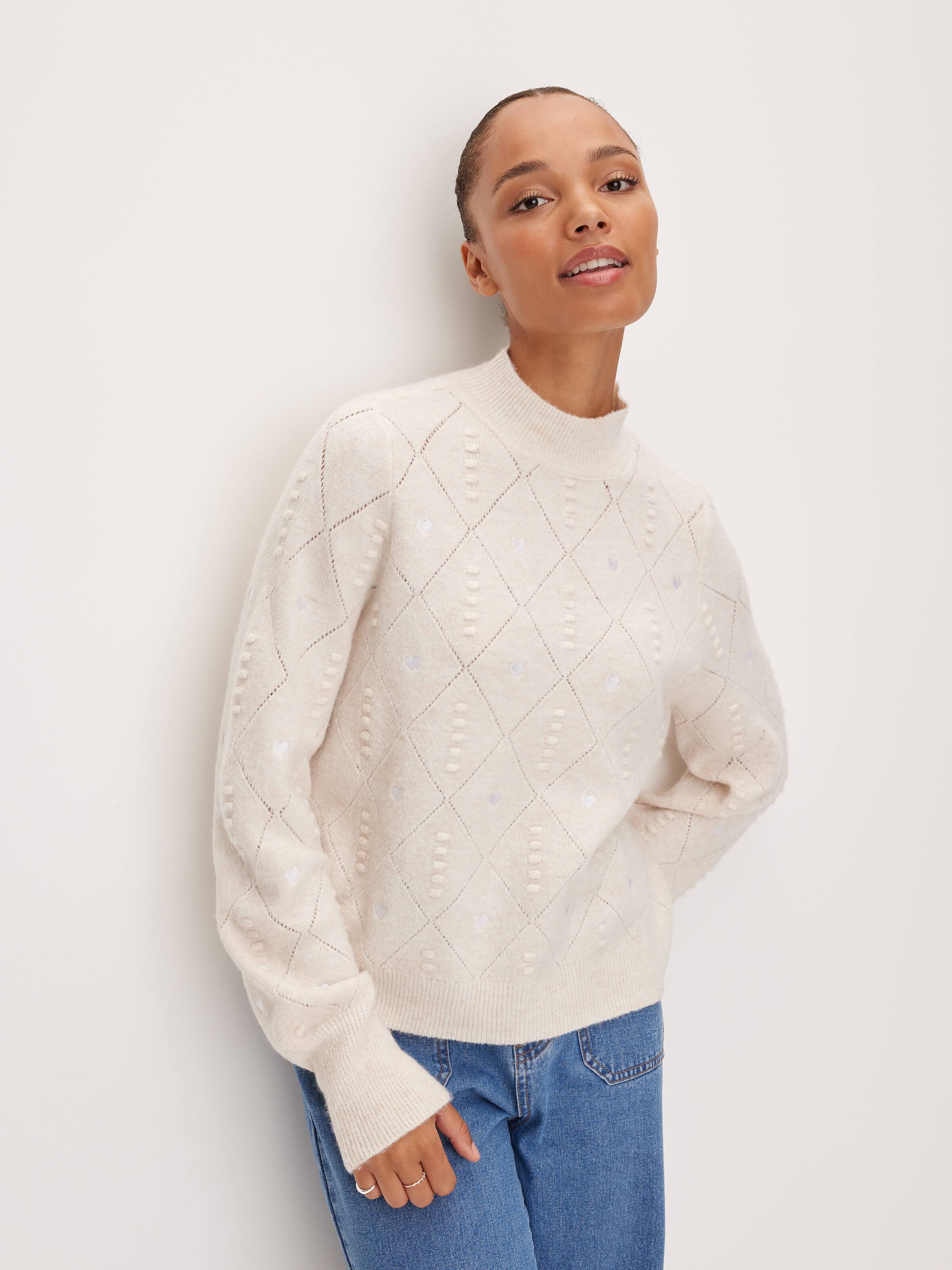 Embroidered Heart Knit - Dotti Online
