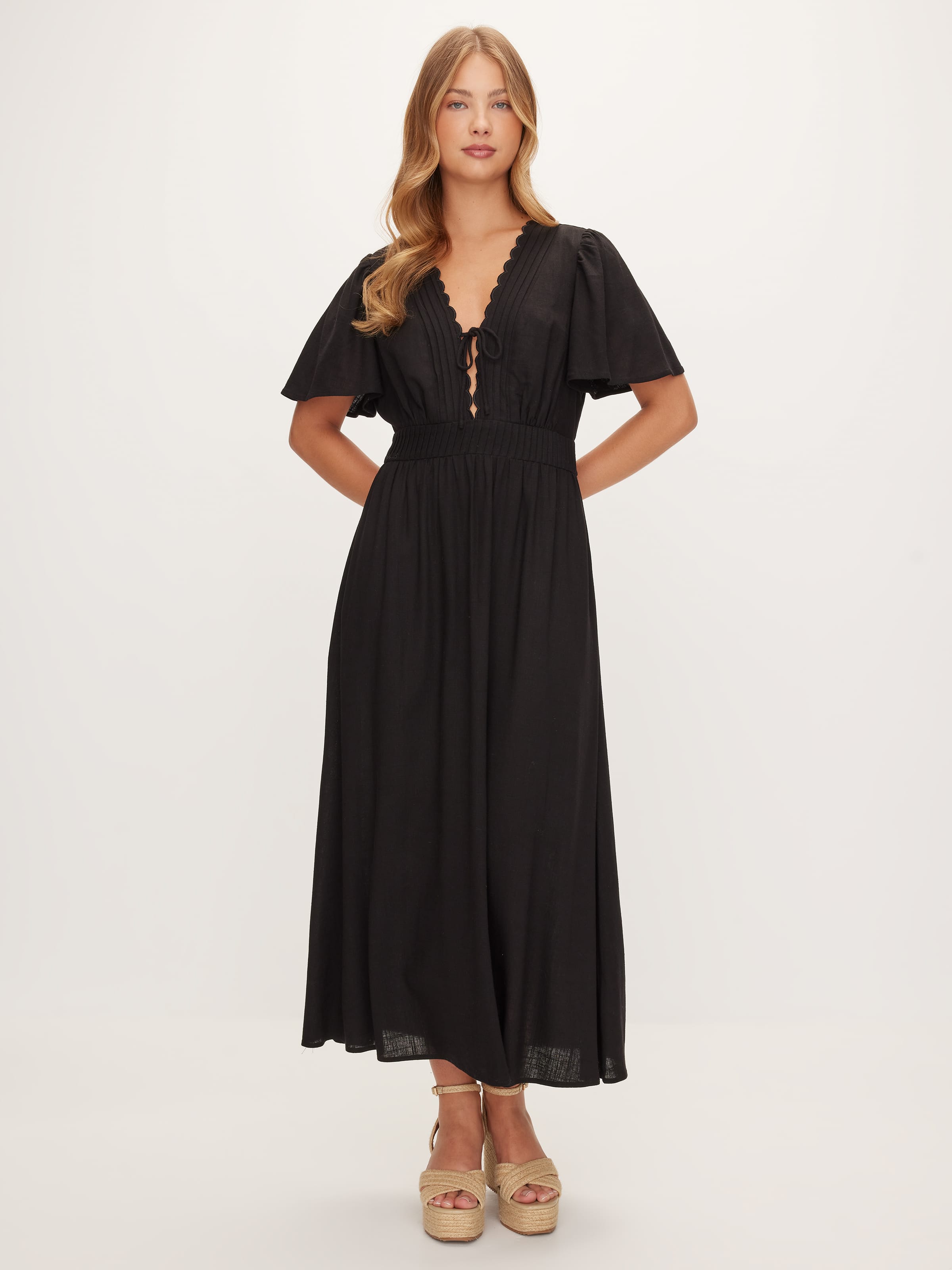 Sophie Scallop Midi Dress - Dotti Online