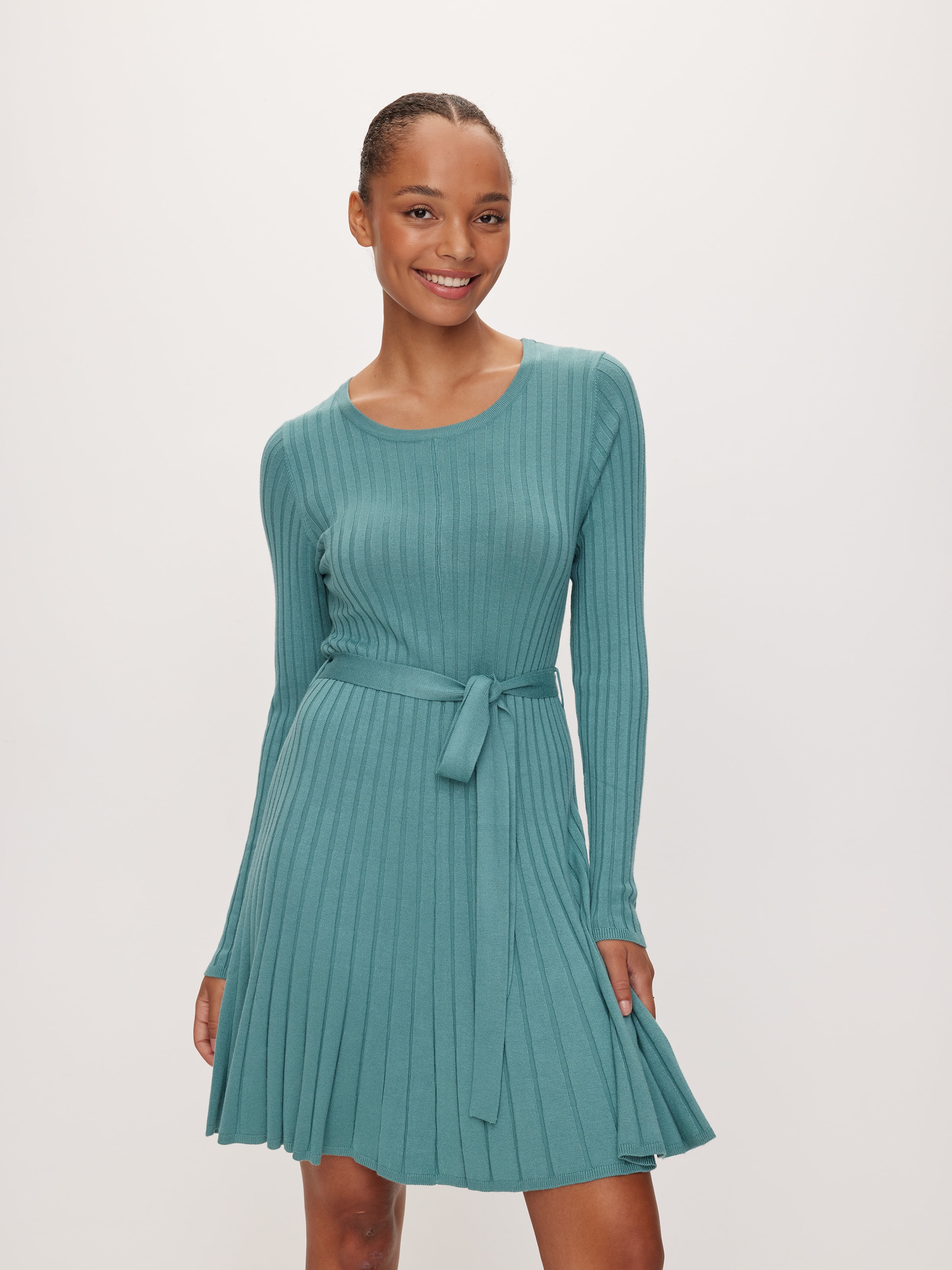 Shannon Long Sleeve Knit Mini Dress - Dotti Online