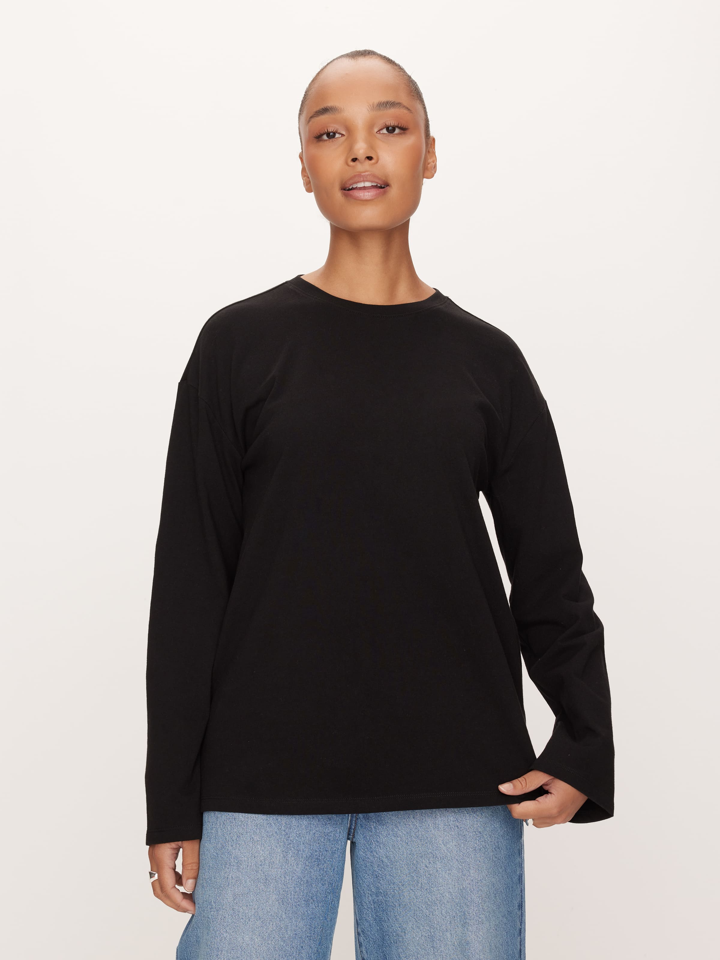 Essential Long Sleeve Tee Black - Dotti Online