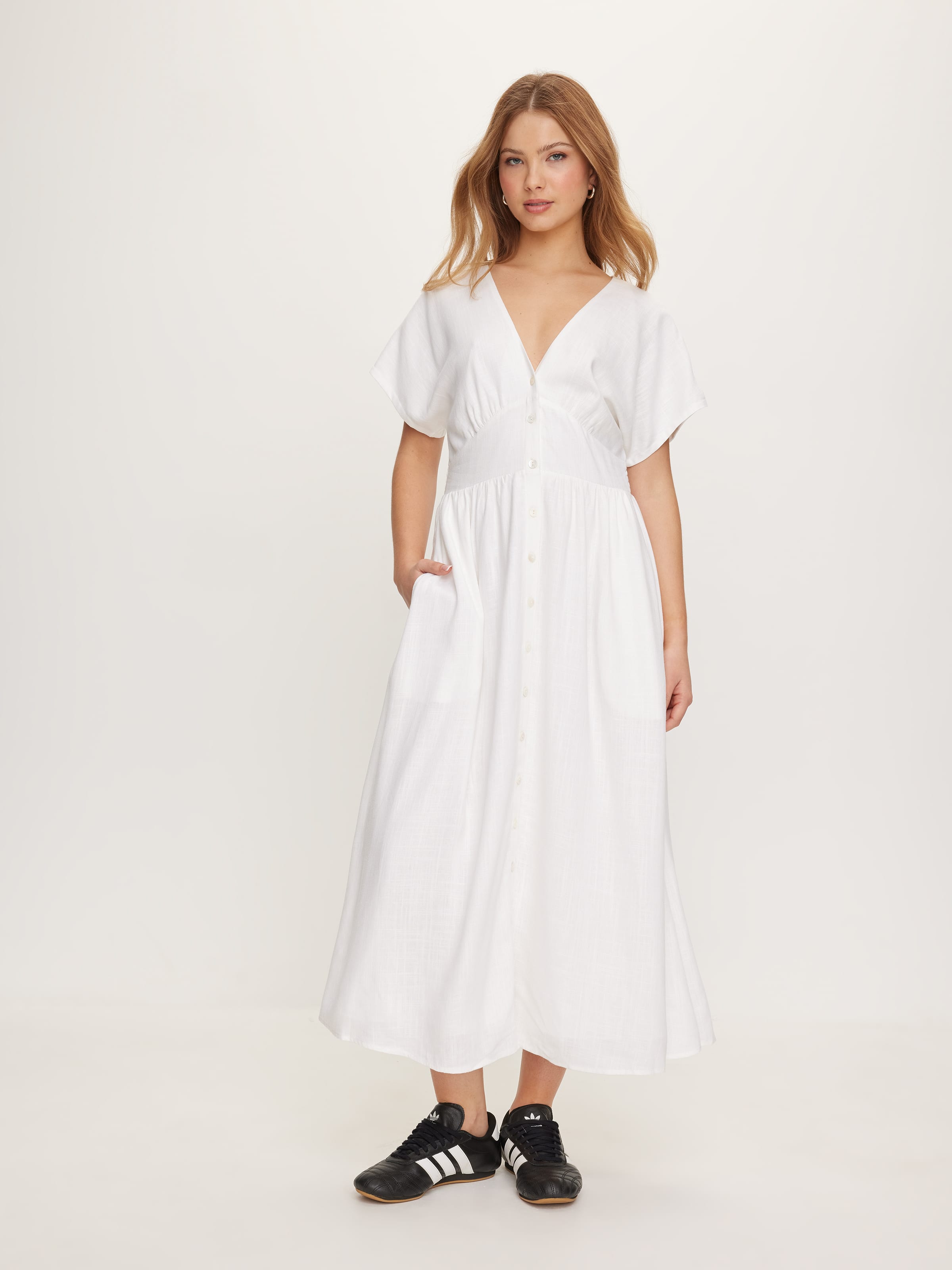 Marni Midi Dress White - Dotti Online