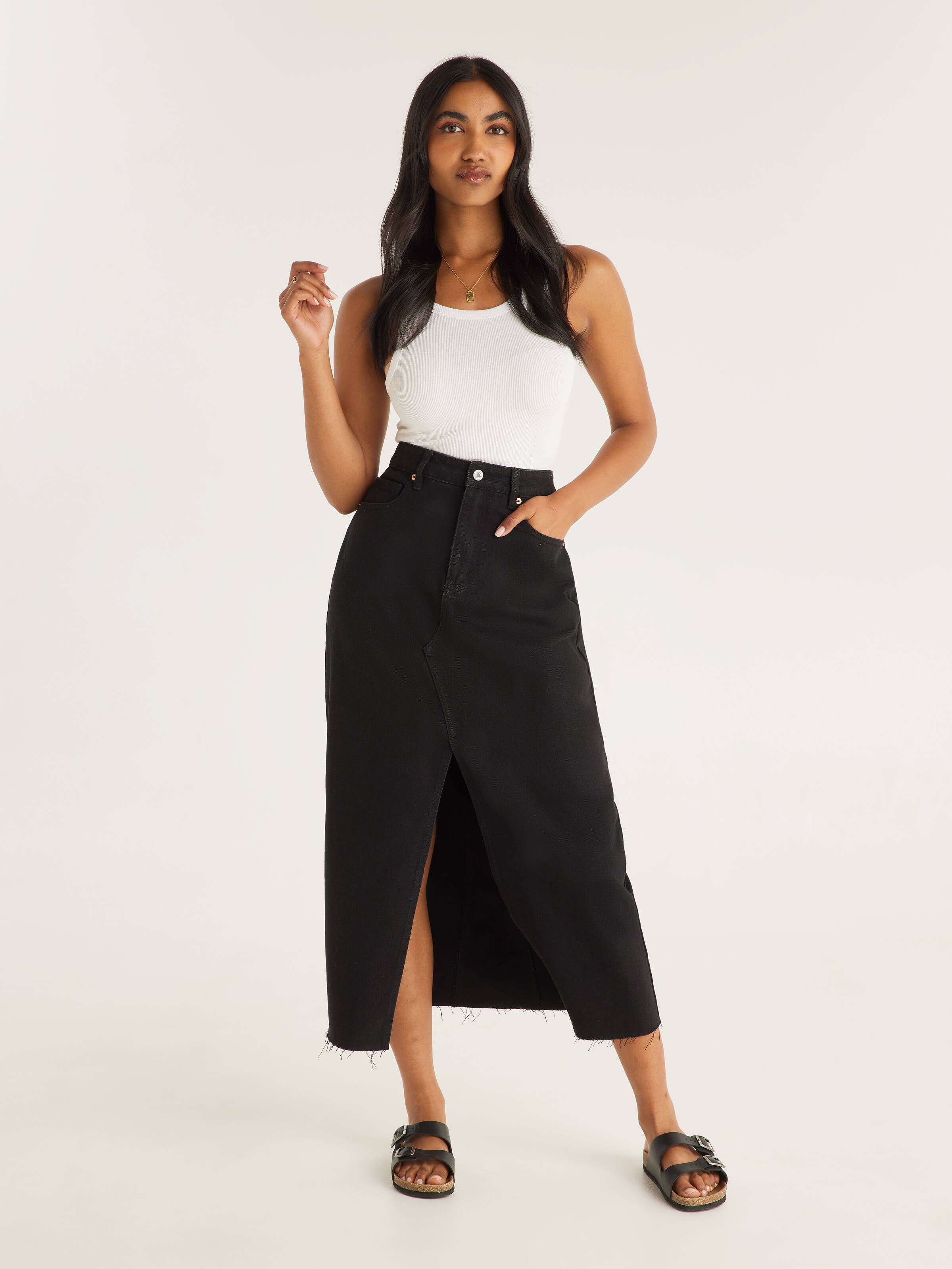 Georgie Denim Maxi Skirt - Dotti Online