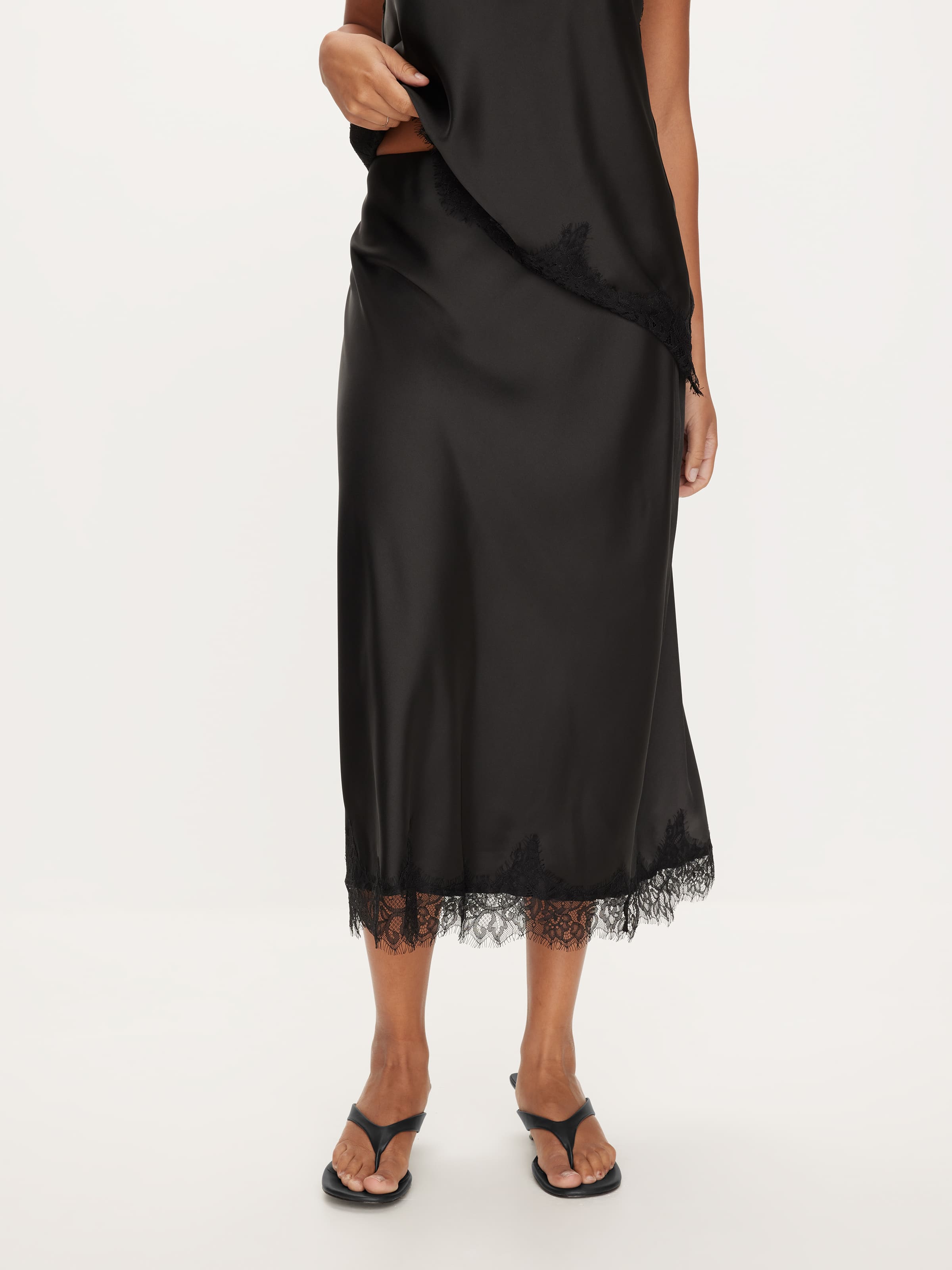 Lola Lace Trim Skirt - Dotti Online