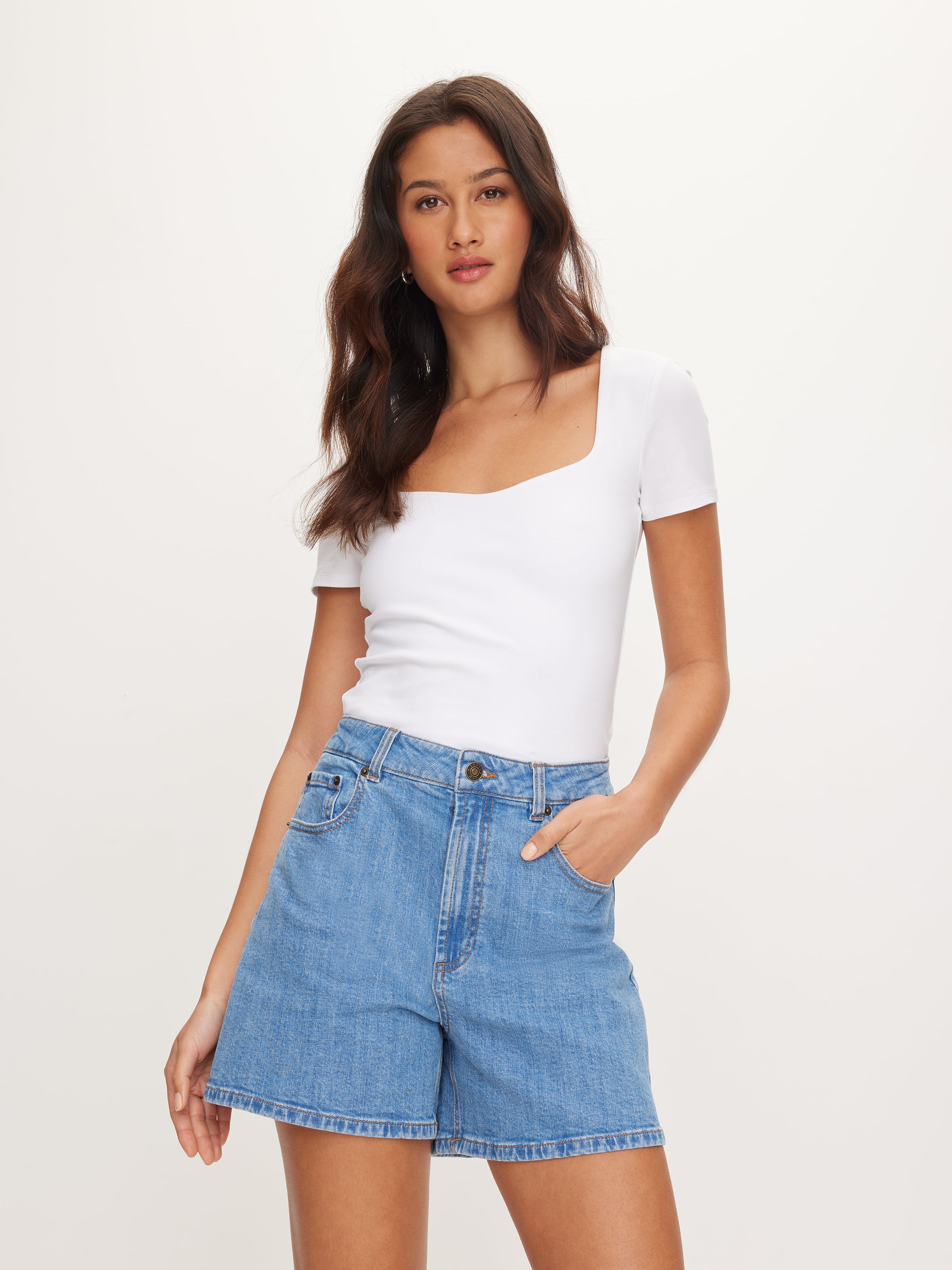 Addison Aline Short Mid Blue - Dotti Online