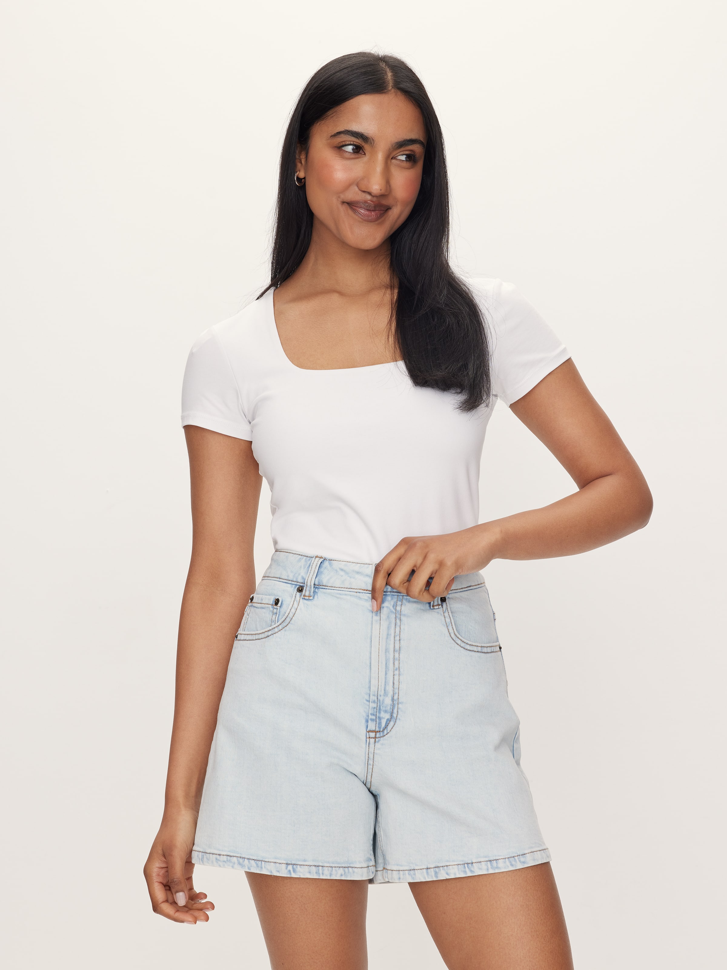 Addison Aline Short Washed Blue - Dotti Online