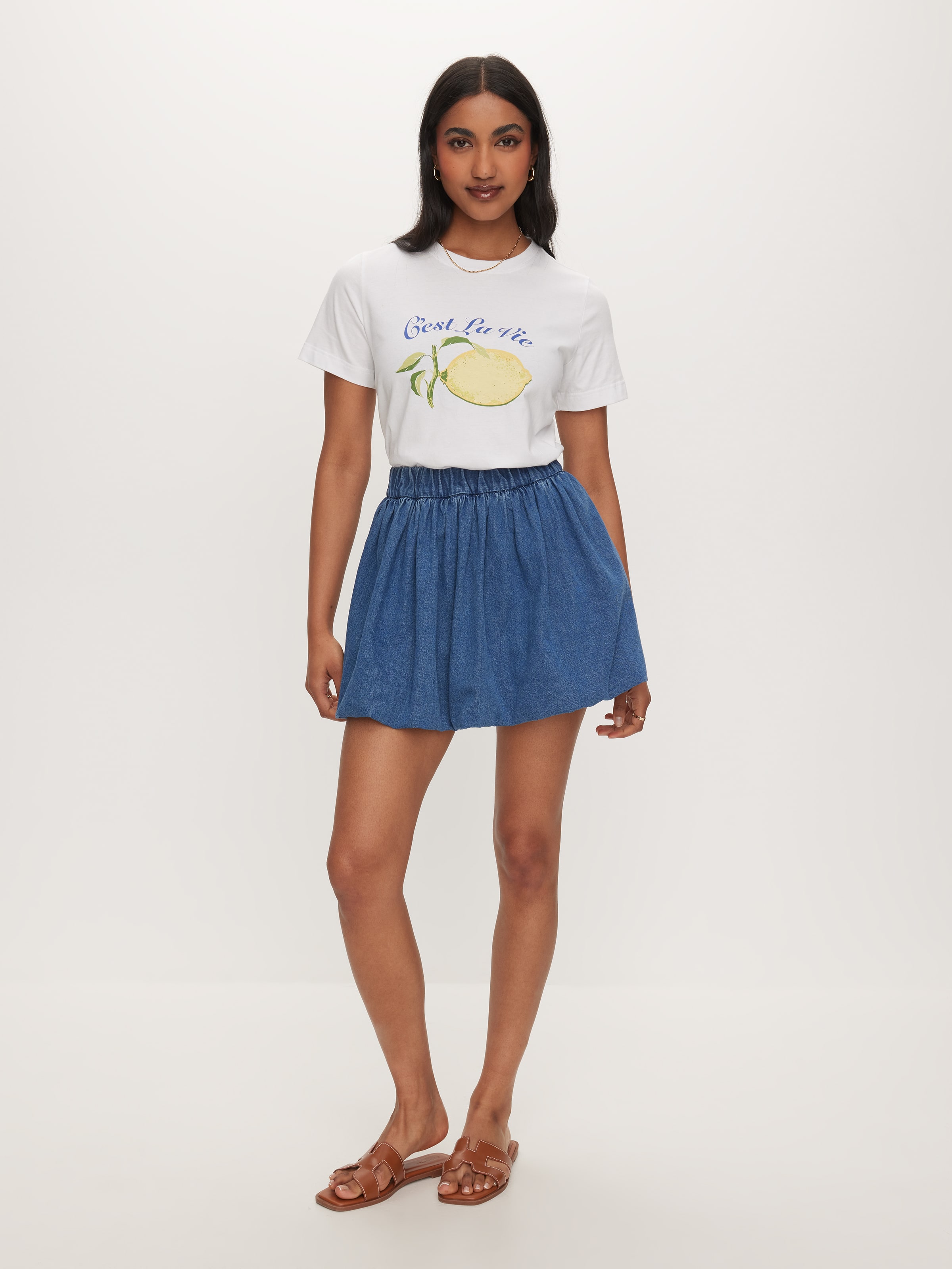 Nia Denim Bubble Skirt - Dotti Online