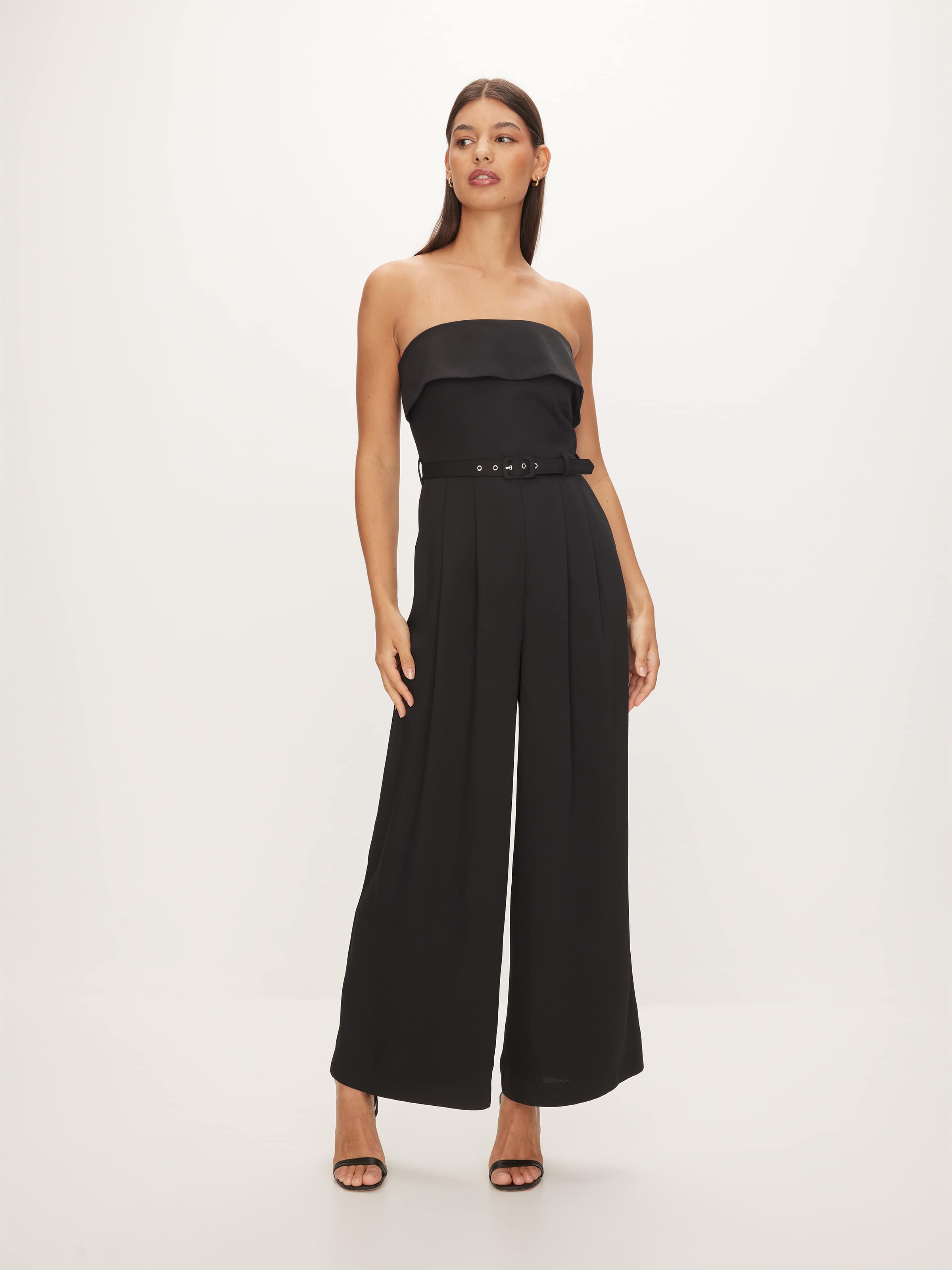 Stacey Strapless Jumpsuit Black - Dotti Online